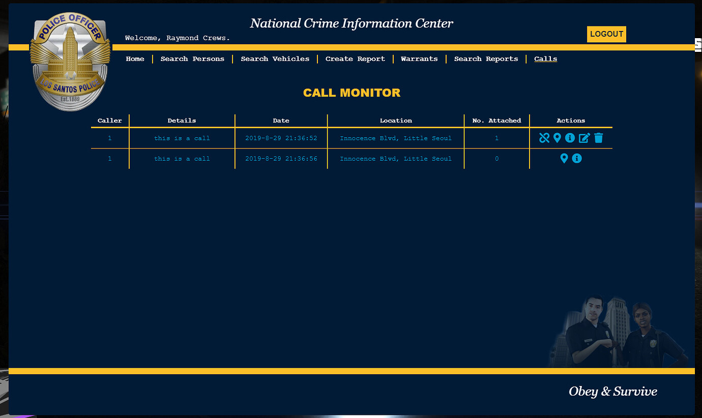 [ESX] Mobile Data Terminal | Reports, warrants, calls, searches & more ...