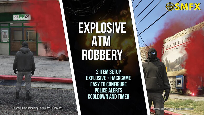 [ESX][QBCore] Explosive ATM Robbery - Releases - Cfx.re Community