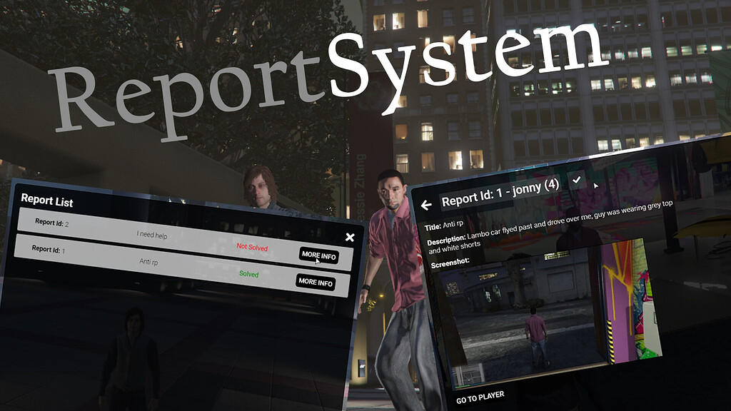 [STANDALONE/"ESX"] - ReportSystem - A completely innovative Report ...