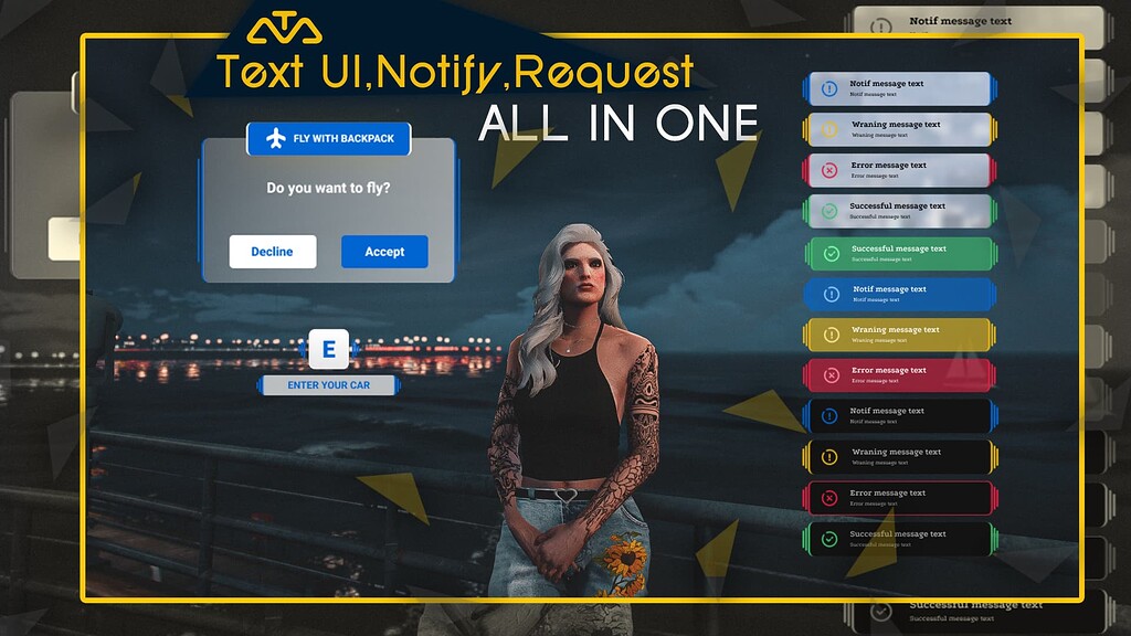 All in one UI PACK (Notify , Text UI , Request) - FiveM Releases - Cfx ...