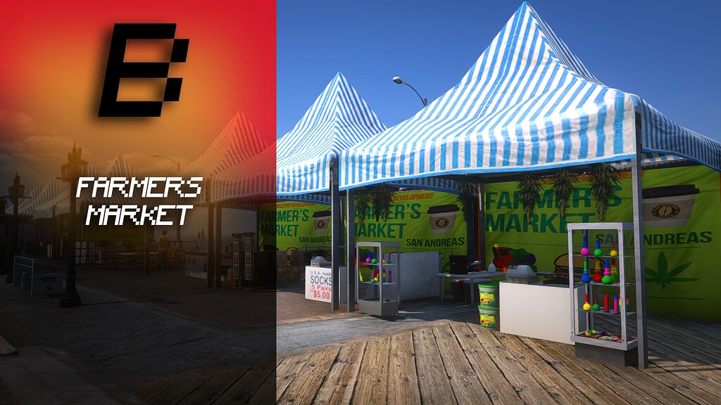 [QB][ESX] Farmers Market System - Synced Market System With Changeable ...