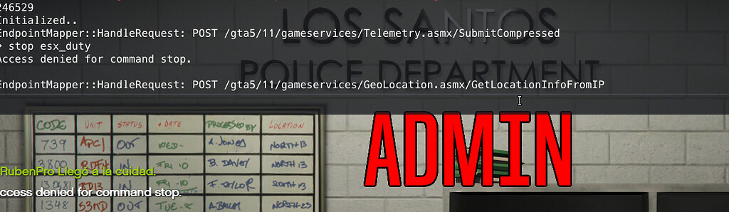 Acces denied for f8 commands? - ES/ESX - Cfx.re Community