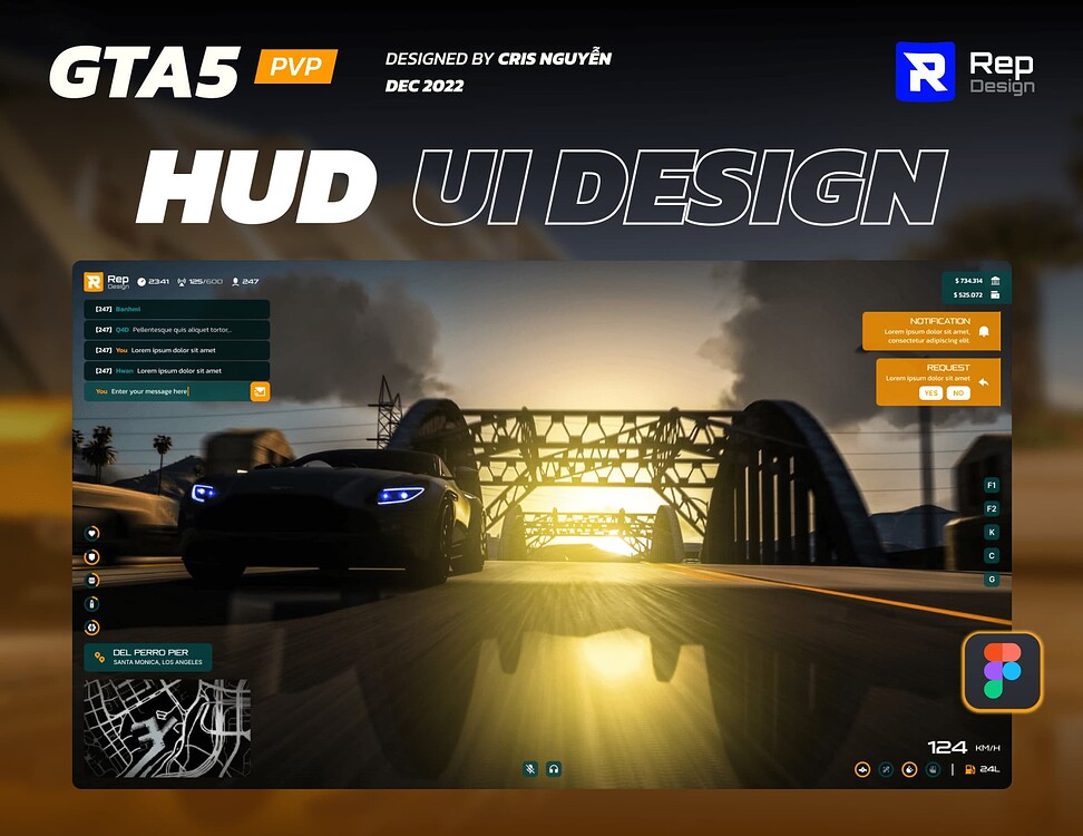 [UI] [FIGMA] Minimal Yellow HUD Design - FiveM Releases - Cfx.re Community