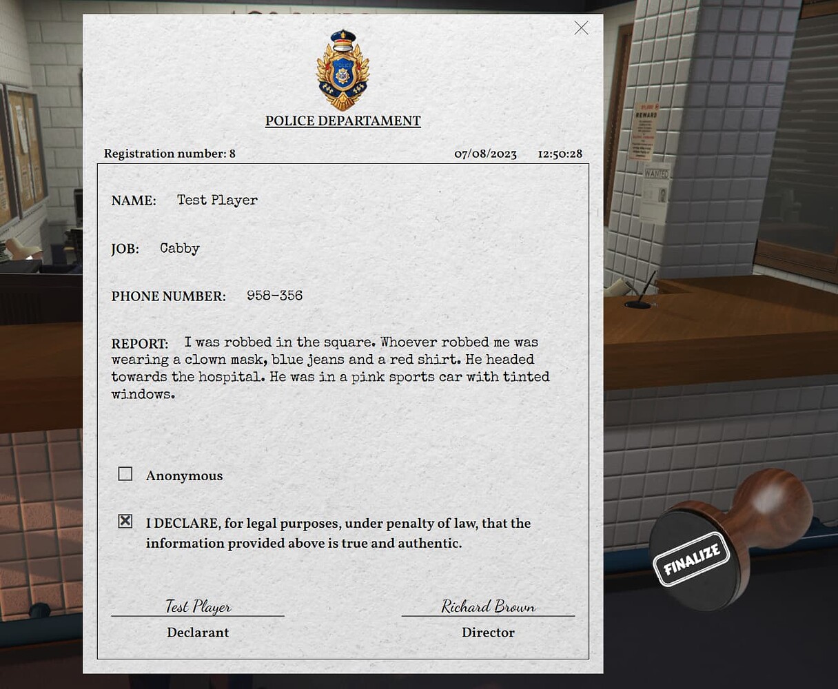 Police Report - Remake [ ESX / QBCore / VRP / Standalone ] [PAID ...