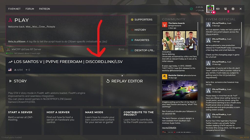 How to get listed on FiveM client front page - Server Discussion - Cfx ...