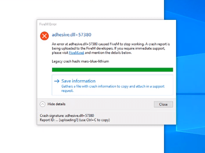 FiveM adhesive.dll Error - FiveM Client Support - Cfx.re Community