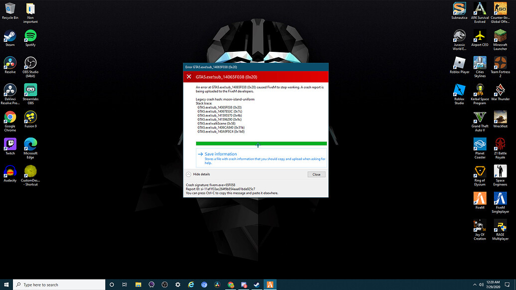 My FiveM Crashes on Every Server Legacy Crash Hash - FiveM Client ... My FiveM Crashes on Every Server Legacy Crash Hash - FiveM Client ...
