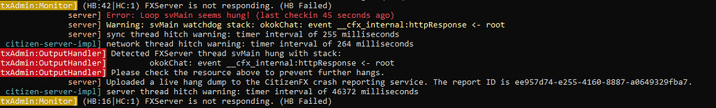Txadmin error Loop svMain - Server Owners - Cfx.re Community
