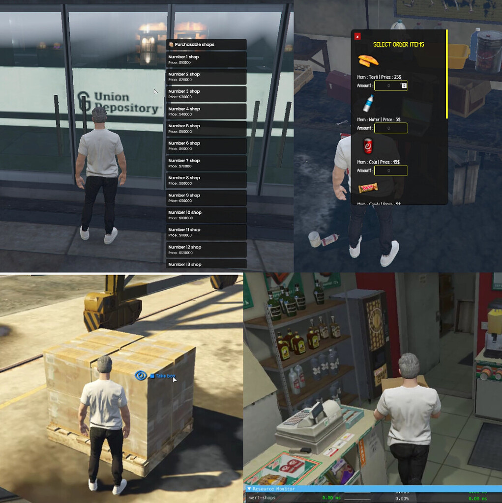 [QBCore / Qbox] Wert Shops + Delivery Jobs (Buy and manage your shops ...