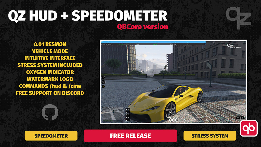 [FREE] qz-hud | QBCore - FiveM Releases - Cfx.re Community