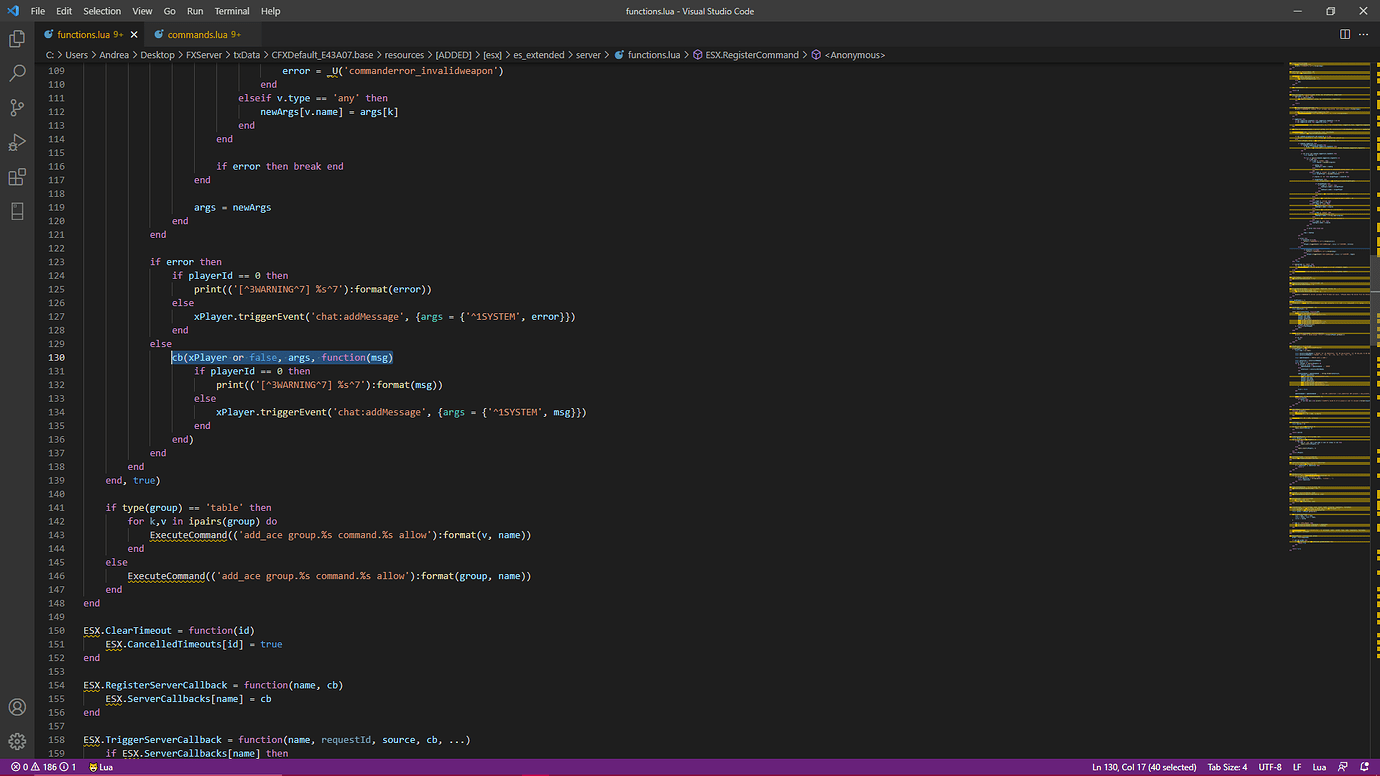 /giveitem not working - Discussion - Cfx.re Community