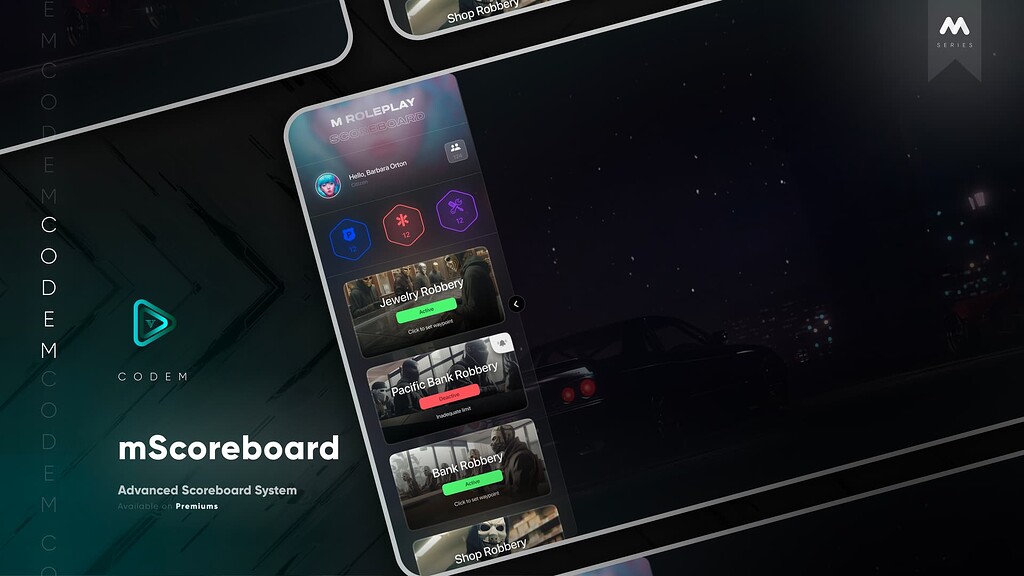 CodeM mScoreboard ( Advanced Scoreboard System ) ESX QB - Releases ...