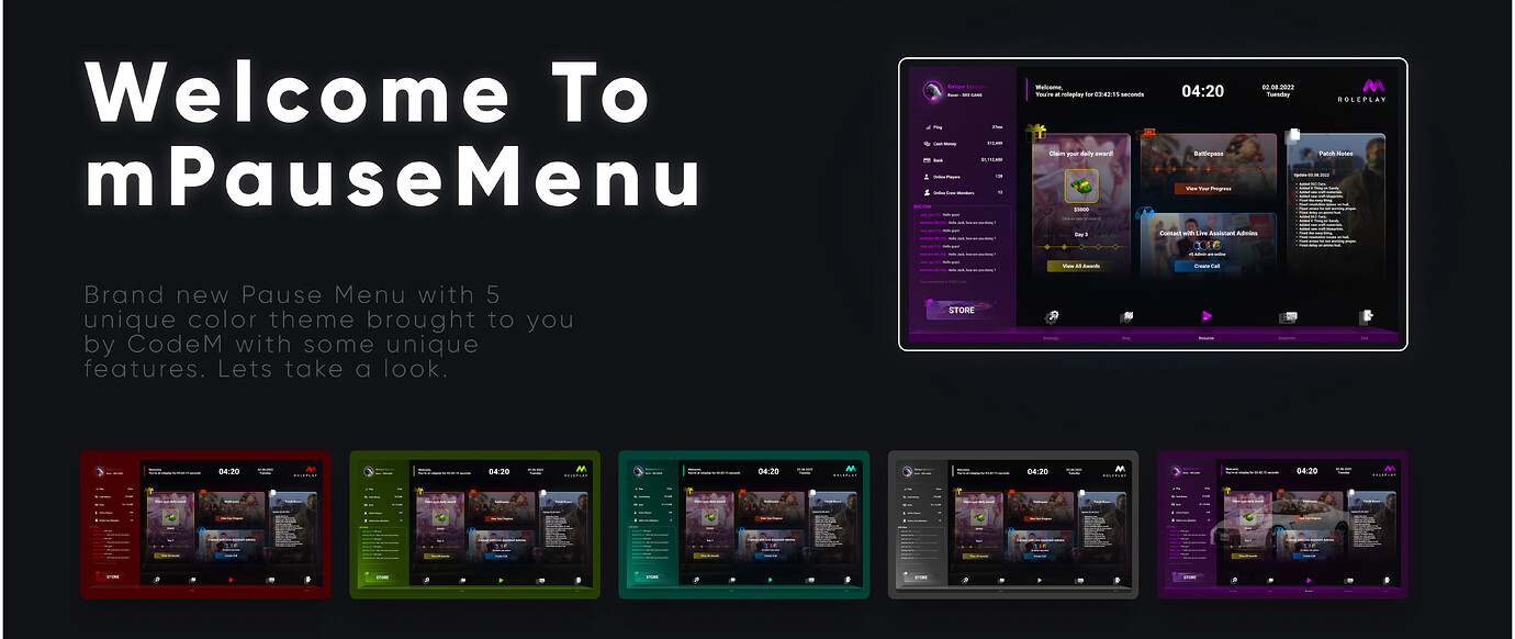 CodeM mPausemenu ( Advanced Pausemenu ) ESX - QB - FiveM Releases - Cfx.re Community