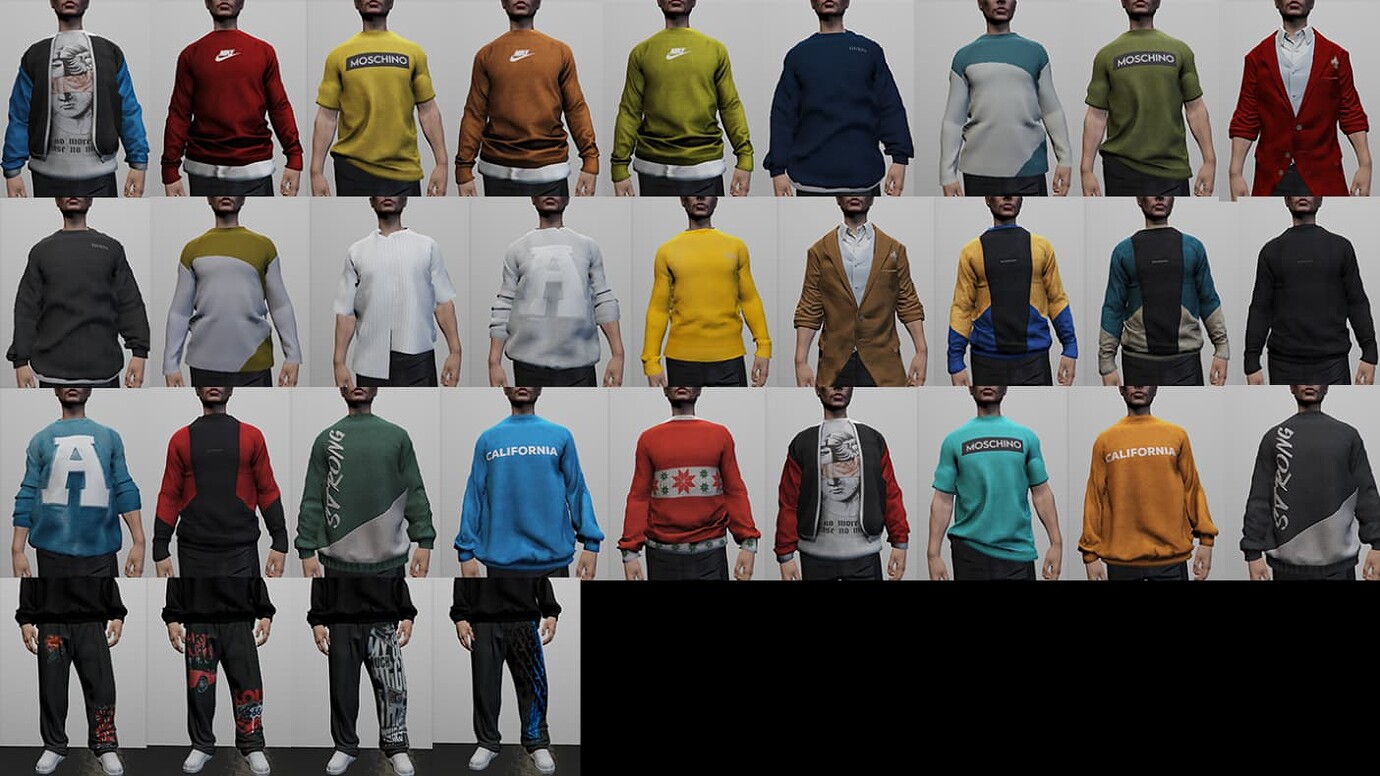 [CLOTH] 310+ Custom Cloth / All Cloth 3 pack F/M - FiveM Releases - Cfx ...