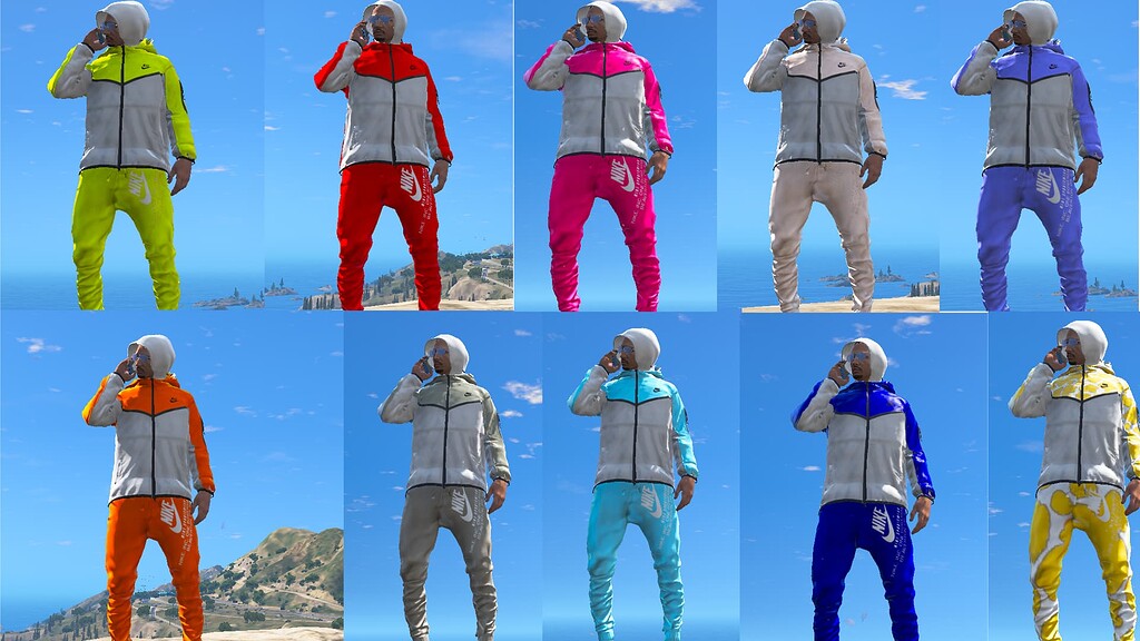 [Paid] [FiveM] 10+ Colorway MP Nike Tech Fleece pack by ShockWavez ...