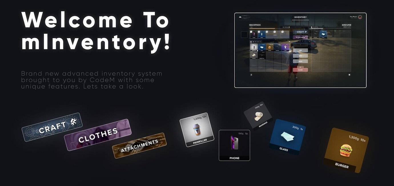 CodeM mInventory ( Advanced Inventory System ) - FiveM Releases - Cfx.re Community