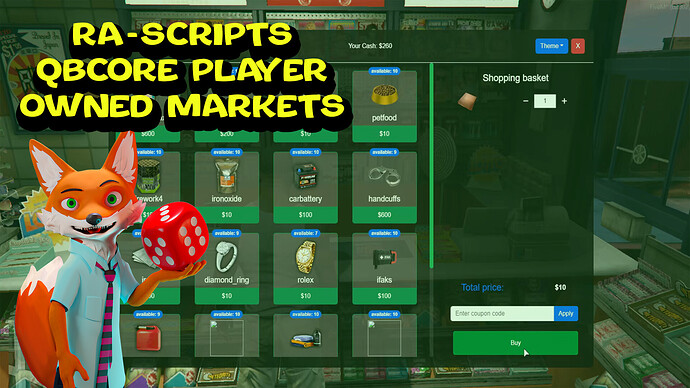 [PAID] [qbcore] ra-supermarket Advanced player owned markets - FiveM ...