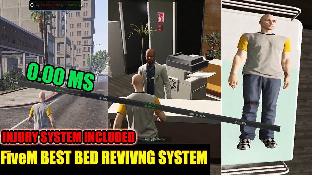 [Release](0.00ms Highly optimized) FiveM ESX Bed Reviving System ...
