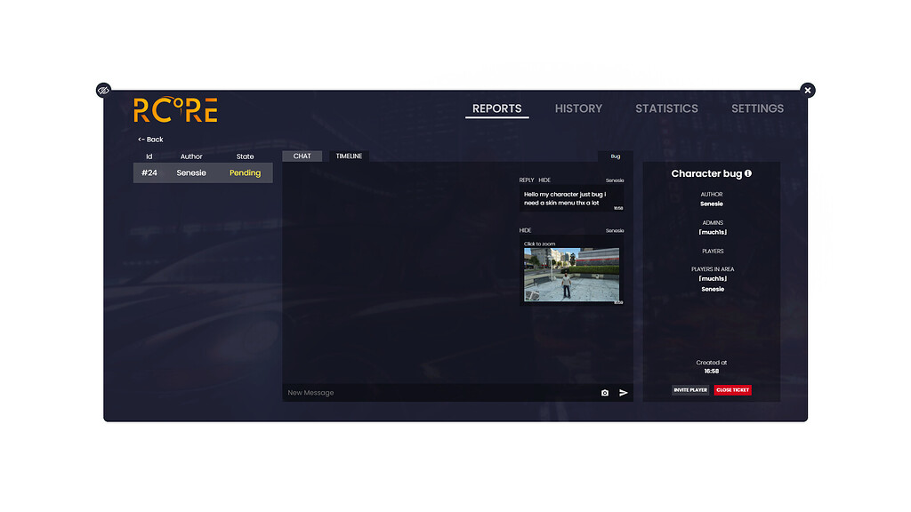RCore Advanced report system - chat, tags, transcripts, timeline ...