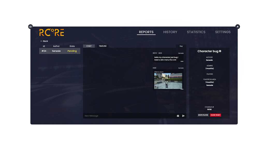 RCore Advanced report system - chat, tags, transcripts, timeline ...