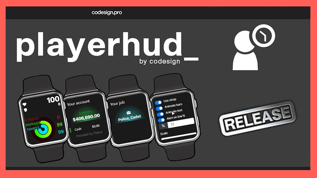 [PAID] Codesign Player HUD - Smartwatch - Releases - Cfx.re Community