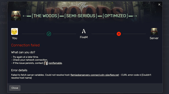 Cant Join The woods no one has a clue what to do - Server Discussion - Cfx.re Community