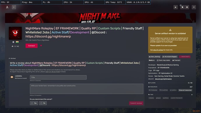 Boost Not Showing - Bug Reports - Cfx.re Community