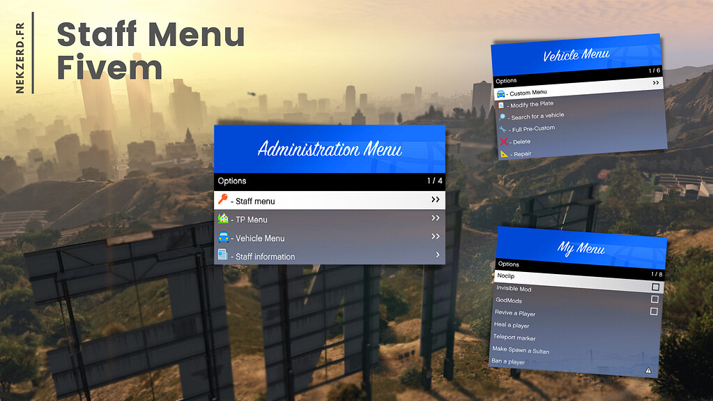 [PAID] [RELASE] StaffMenu - FiveM Releases - Cfx.re Community