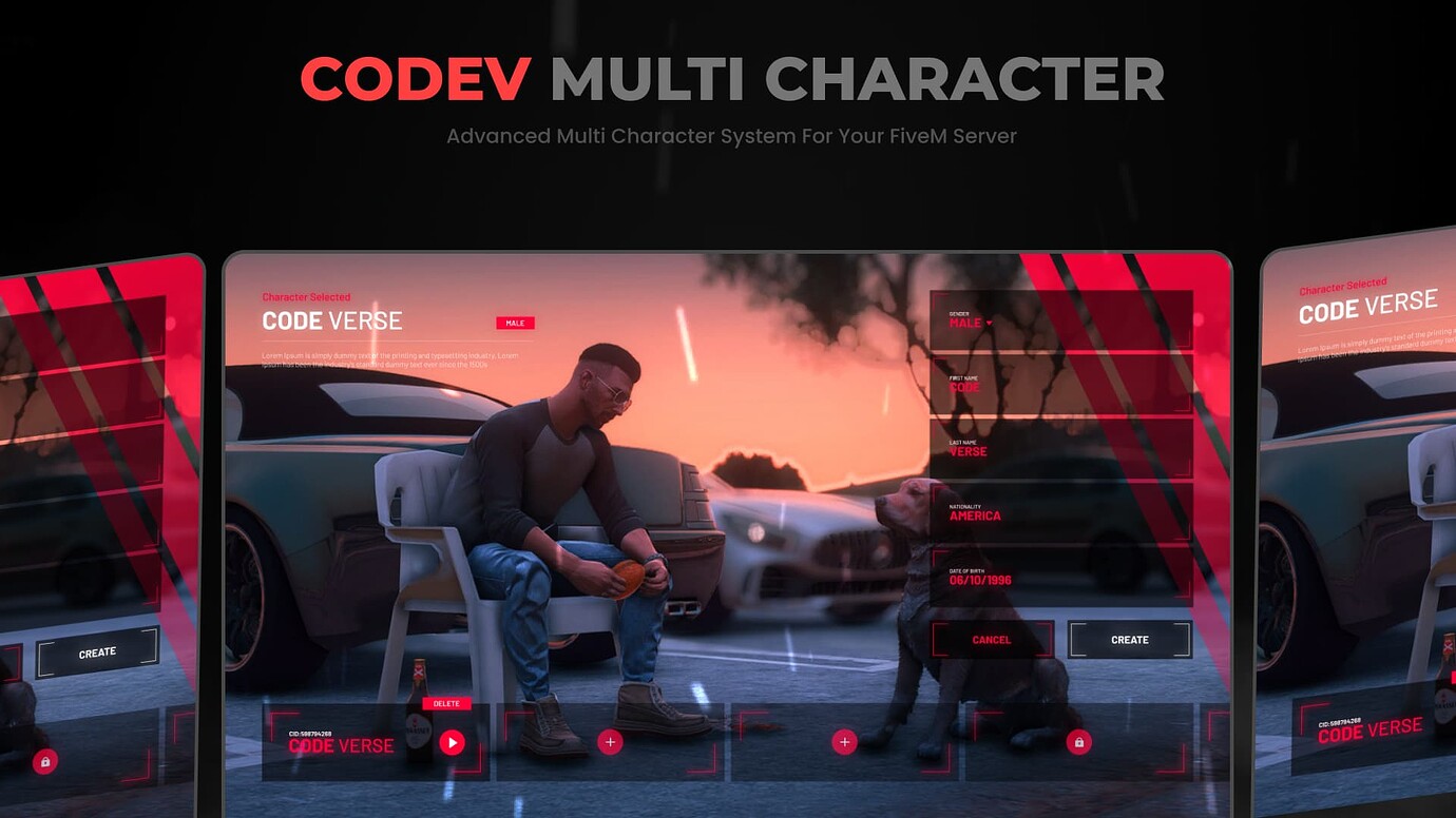 Multi Character | CODEV Multi Character [QBCore] - FiveM Releases - Cfx ...