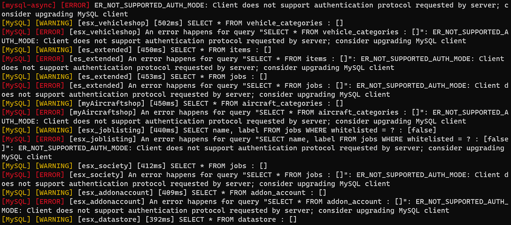 [SOLVED] Er_not_supported_auth_mode: - Resource Support - Cfx.re Community