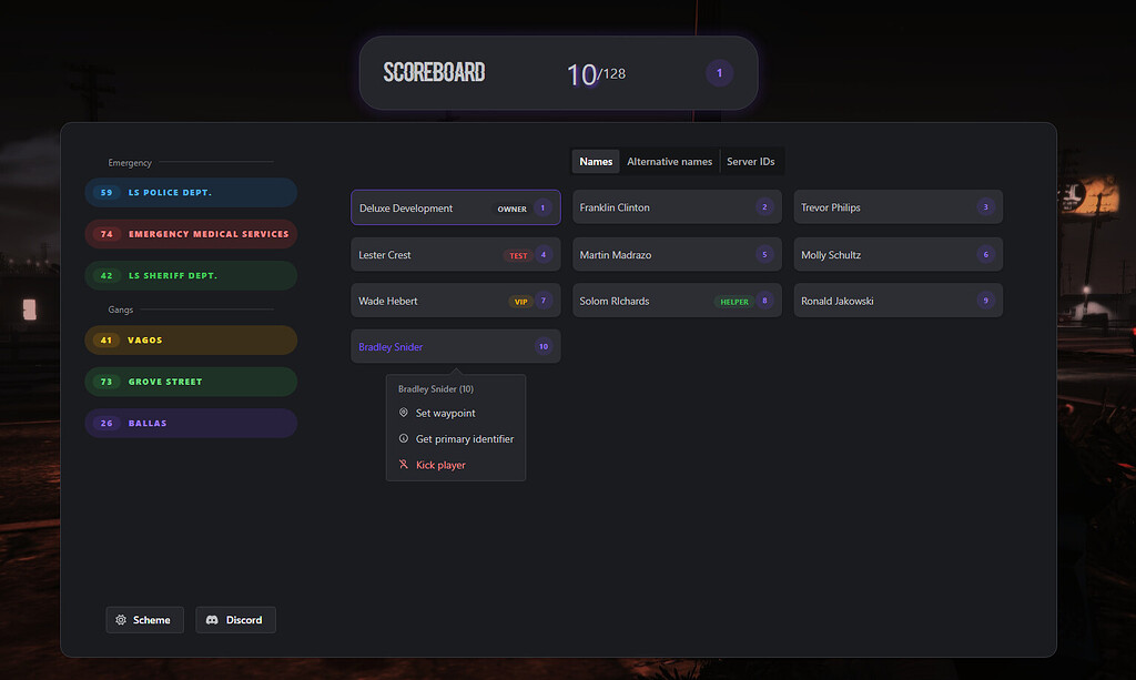 [release] [esx] Advanced Players Scoreboard Fivem Releases Cfx Re