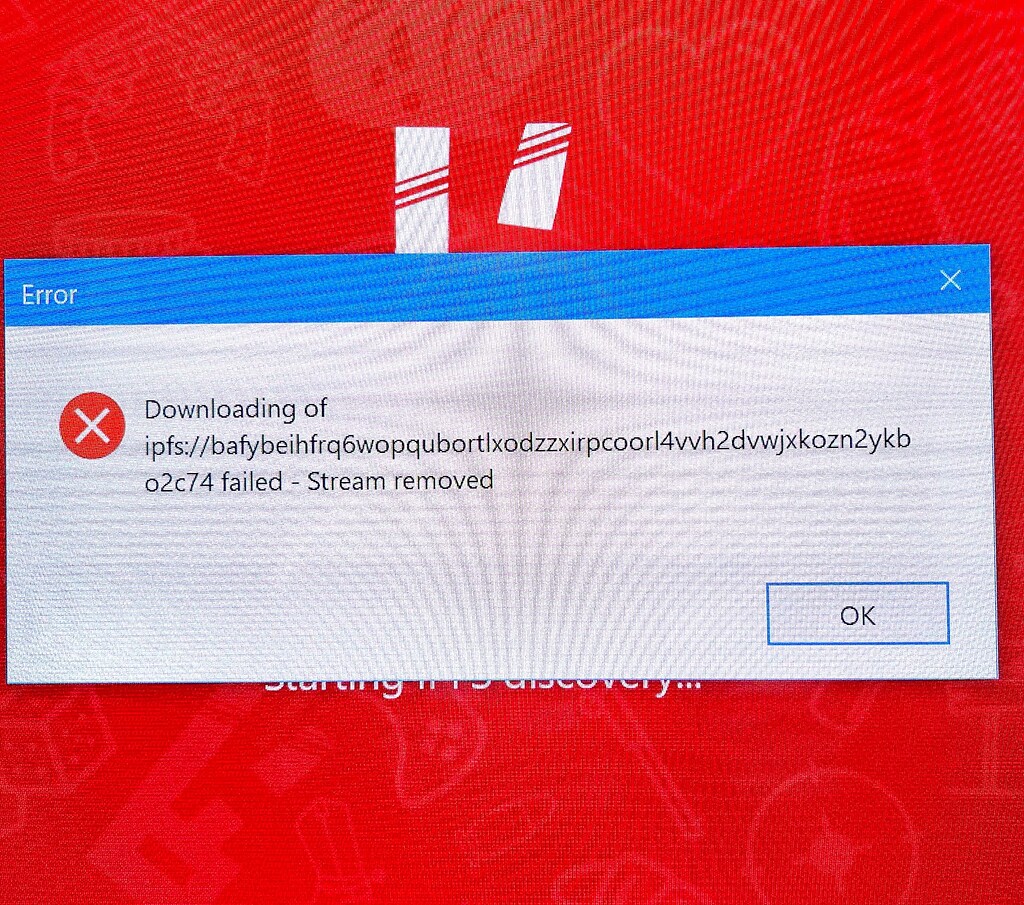 Can't install RedM- repeated error message immediately after "Starting ...