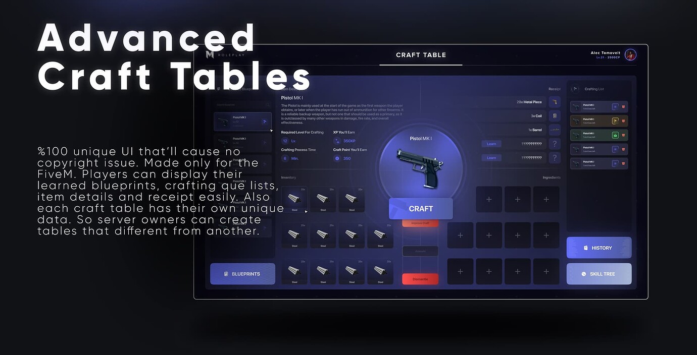 CodeM mCraft v2 ( Advanced Craft System ) - FiveM Releases - Cfx.re ...