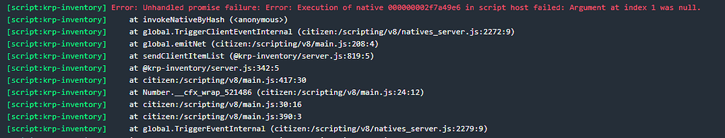 Null error - Resource Support - Cfx.re Community