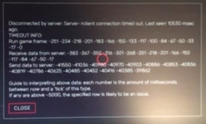 Clients losing connection with the server with the "timeout" reason ...