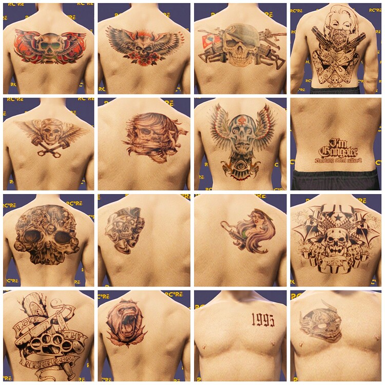 [ADDON] Gangster Tattoo Pack - RCore Tattoo - FiveM Releases - Cfx.re ...
