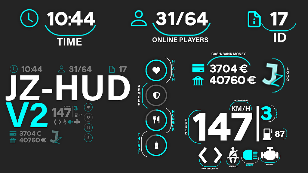 [PAID] jz-hudv2 | V2 hud version, esx/qbcore - FiveM Releases - Cfx.re ...