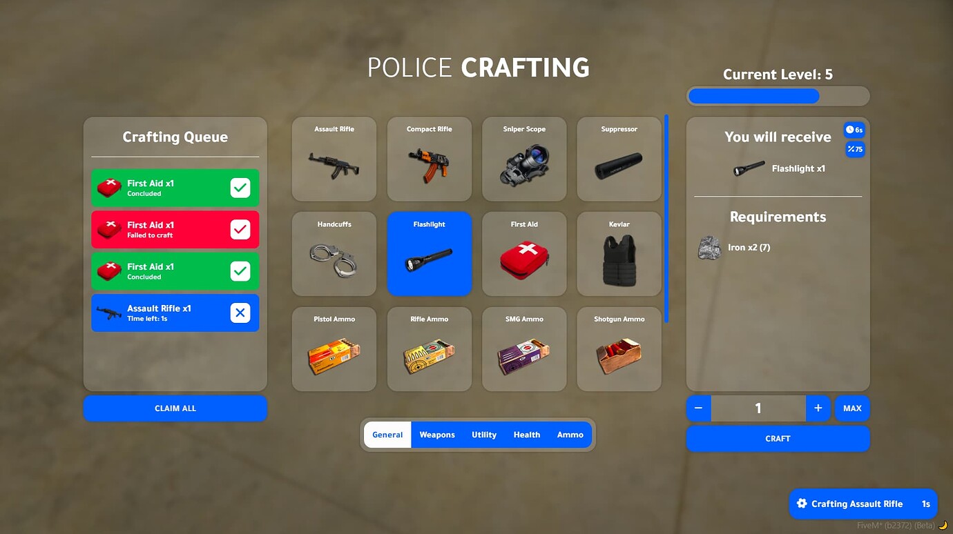 🆗 okokCraftingV2 [QBCORE][ESX][PAID] - FiveM Releases - Cfx.re Community