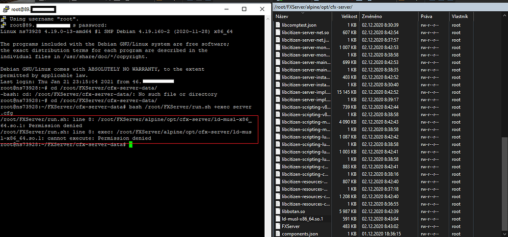[fixed] FXserver - Permission denied - ld-musl-x86_64.so.1 - Server Discussion - Cfx.re Community