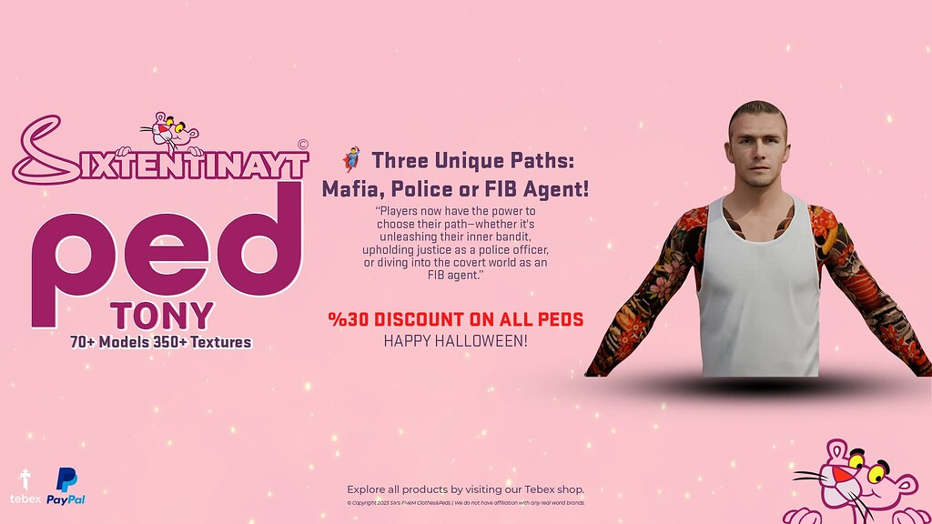 Tony MAFIA, PD or FIB %30OFF [PEDS] - FiveM Releases - Cfx.re Community