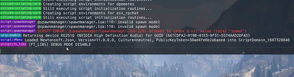 [Help] Spawnmanager Error, can't spawn anymore - Discussion - Cfx.re Community