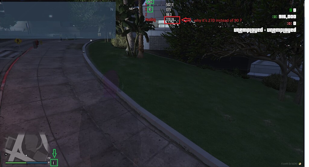 [Help] player heading value vs compass degree value not same ...