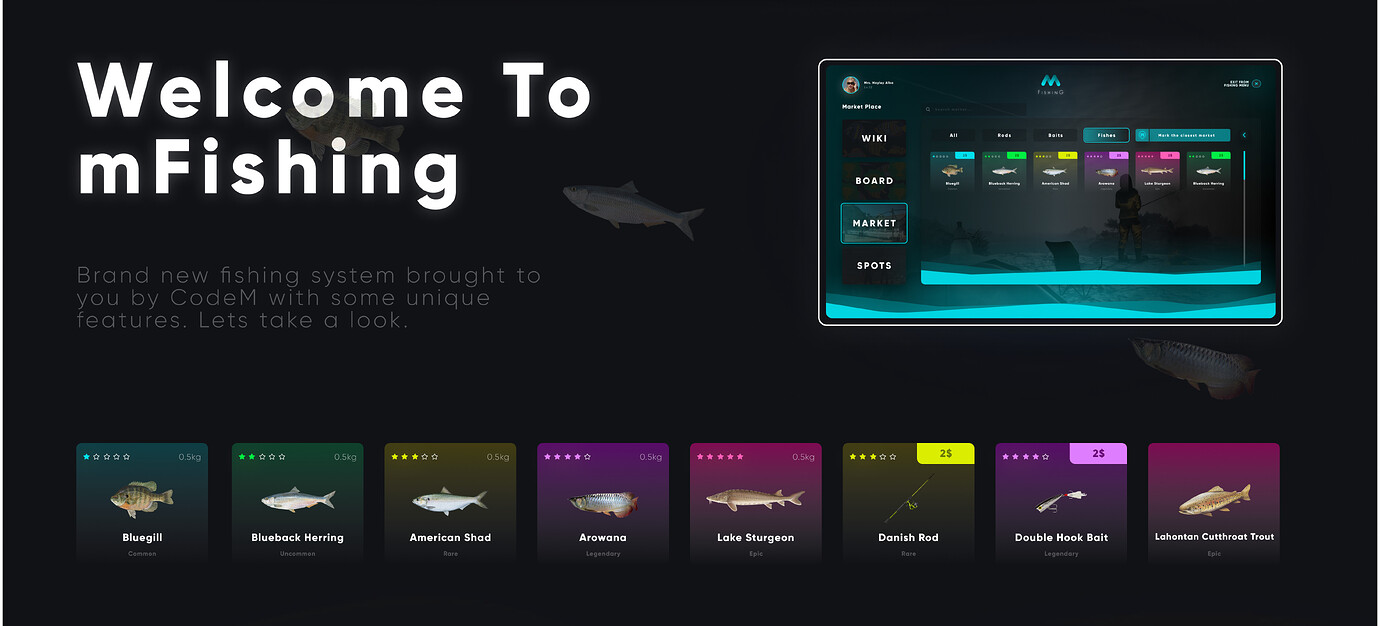 CodeM mFishing (Advanced Fishing) ESX- QB - FiveM Releases - Cfx.re Community