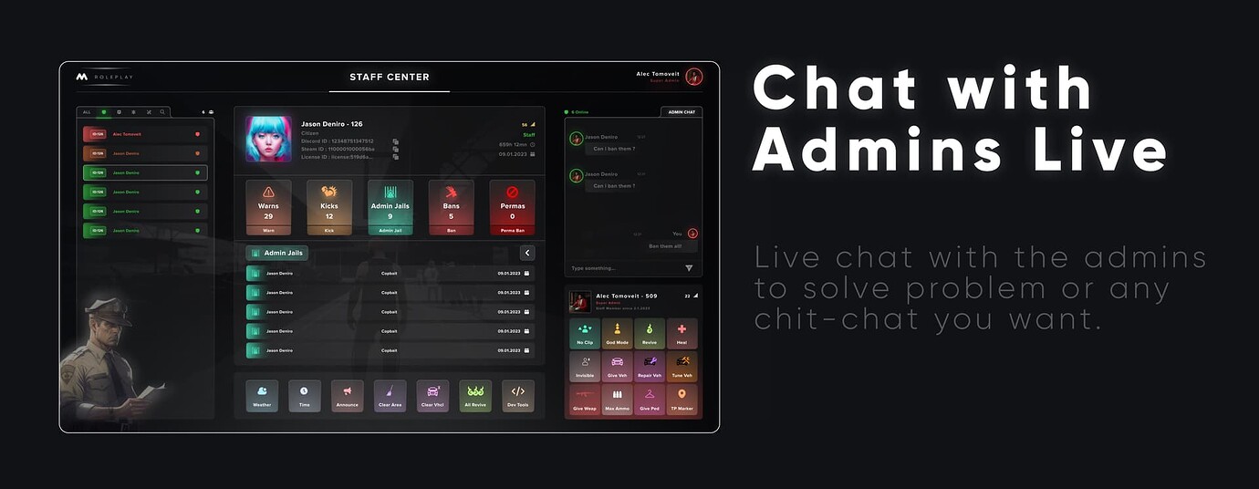 CodeM mStaff - Admin Menu ( Advanced Admin System ) - FiveM Releases ...