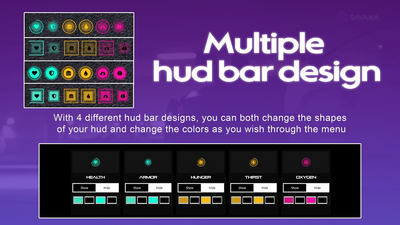[SAVANA] Hud [QB/ESX/QBOX] - FiveM Releases - Cfx.re Community