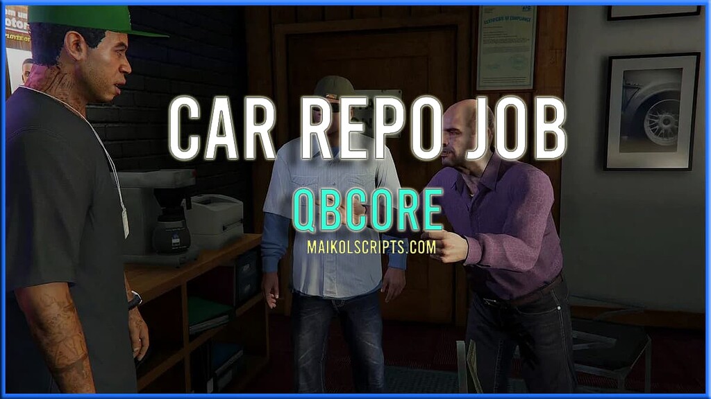 QBCore | Car Repo Job w/ Leveling/Tier System - FiveM Releases - Cfx.re ...
