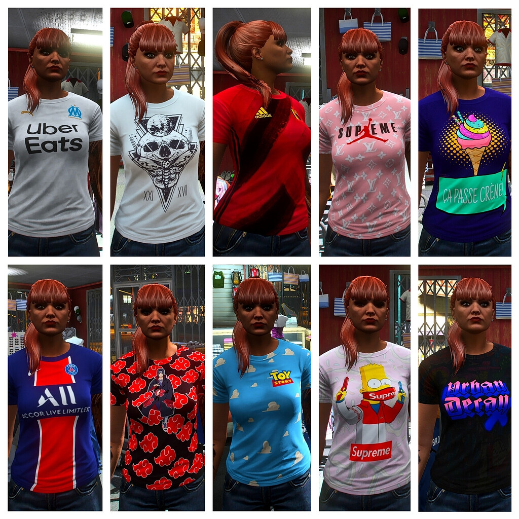 [RELEASE][PAID]26 T-Shirt pack of women and men[OPTIMISATION] - FiveM ...