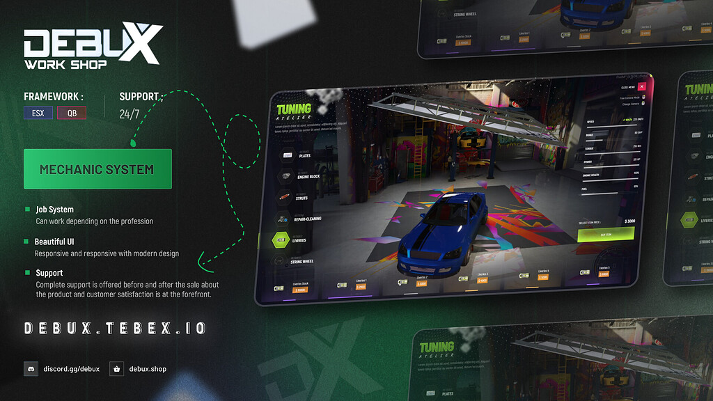 [ESX/QB] Mechanic Tuner Script - FiveM Releases - Cfx.re Community