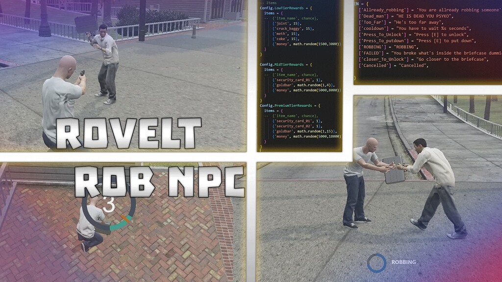 [QB / ESX] Rob NPC - FiveM Releases - Cfx.re Community