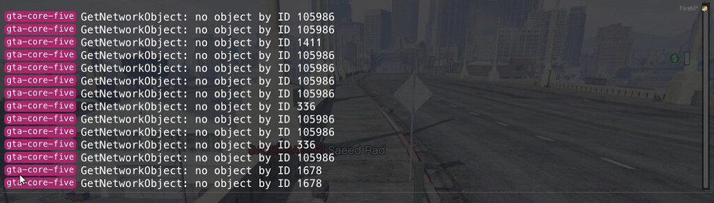 No object by id - FiveM Client Support - Cfx.re Community